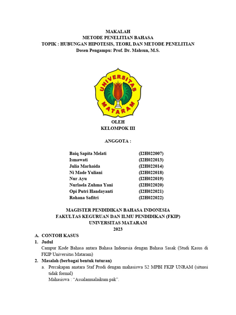 Makalah Matkul Prof | PDF