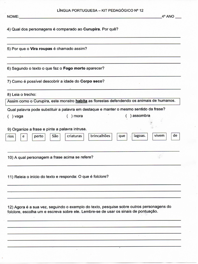 Língua Portuguesa Aula 12 pg2 | PDF