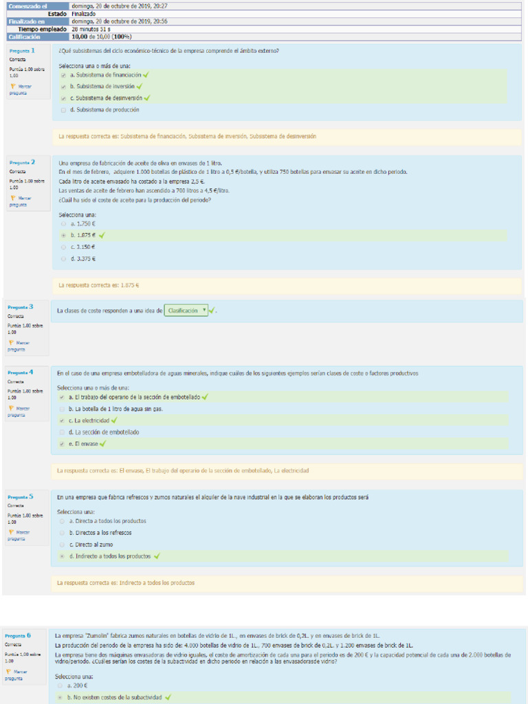 Autoevaluacion Tema 1 | PDF