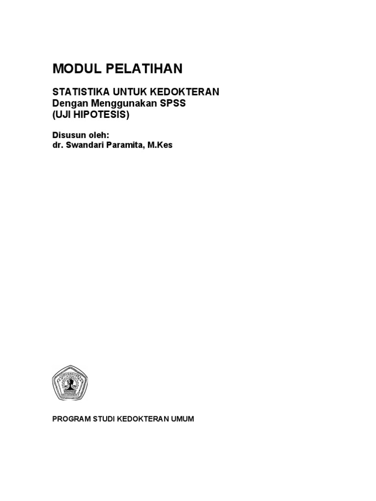 Modul Pelatihan SPSS | PDF | Sains & Matematika | Metode & Bahan Ajar