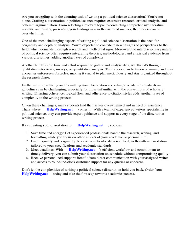 Political Science Dissertation Prospectus Example | PDF | Thesis | Essays Political Science Dissertation Prospectus Example | PDF | Thesis | Essays