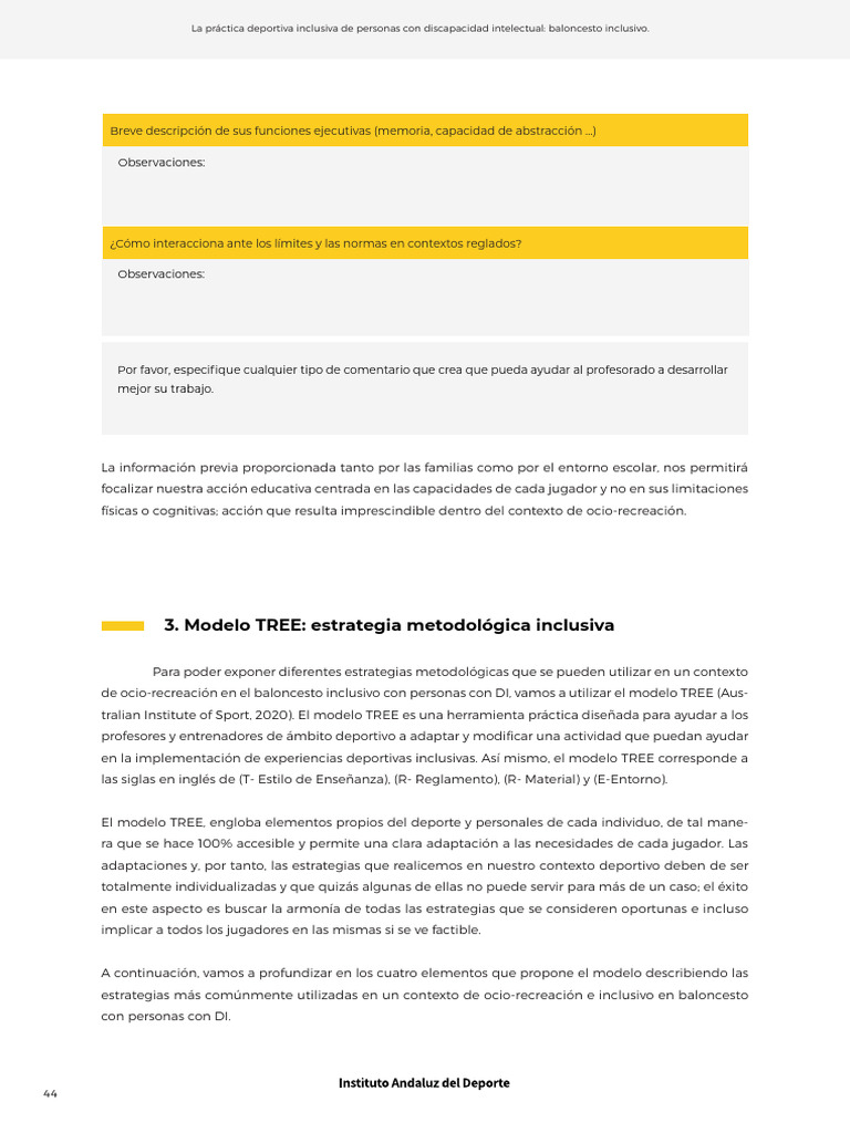 Modelo TREE - Estrategia Metodologica Inclusiva | PDF