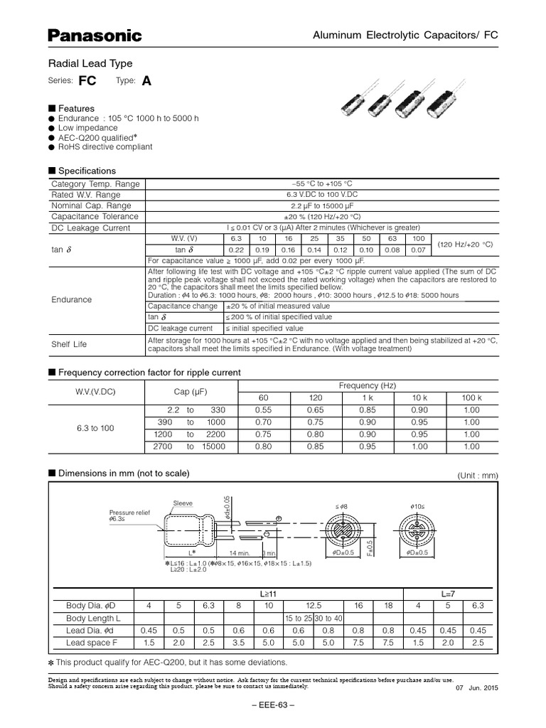 10.1 Data-Sheet-Capacitor | PDF | Capacitor | Voltage