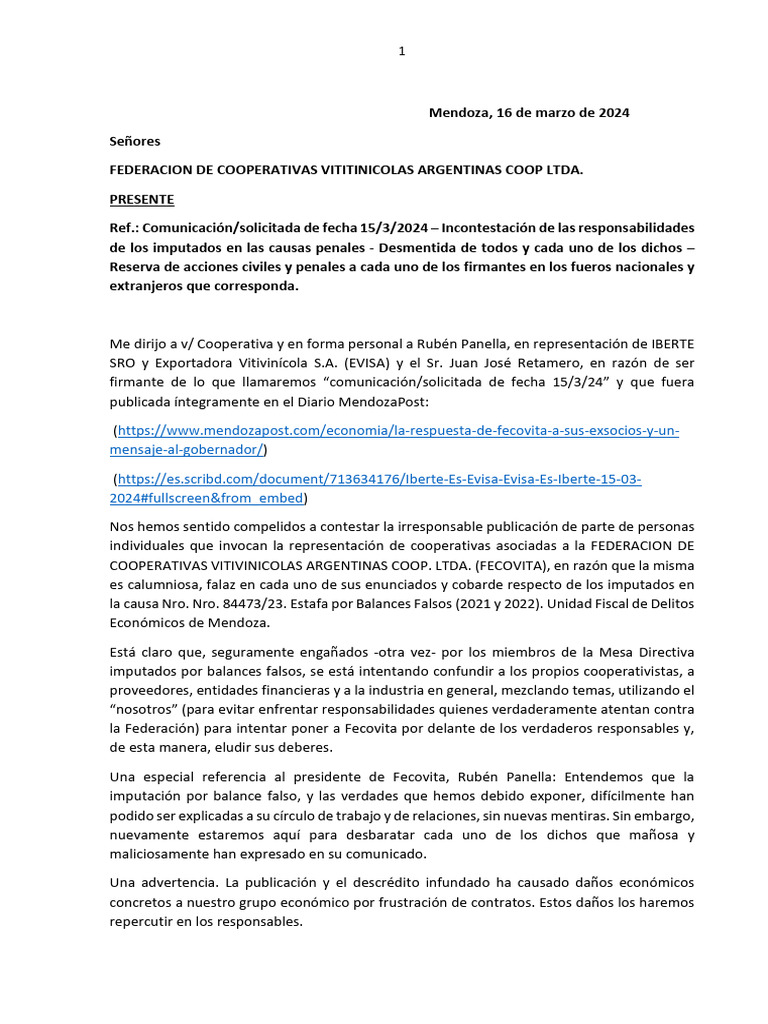 Iberte Comunicado | PDF | Fiscal | Auditoría