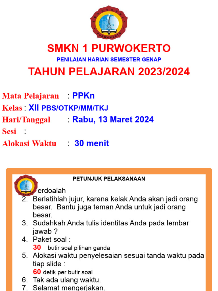 Uh Genap PPKN Xii 2024 | PDF | Politik