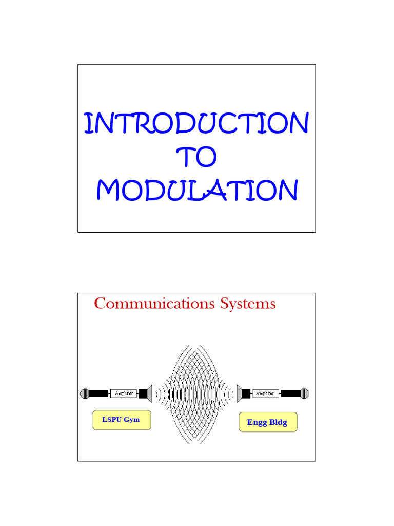 Handout 5-Part1-Modulation-Intro AM | PDF | Modulation | Frequency Modulation