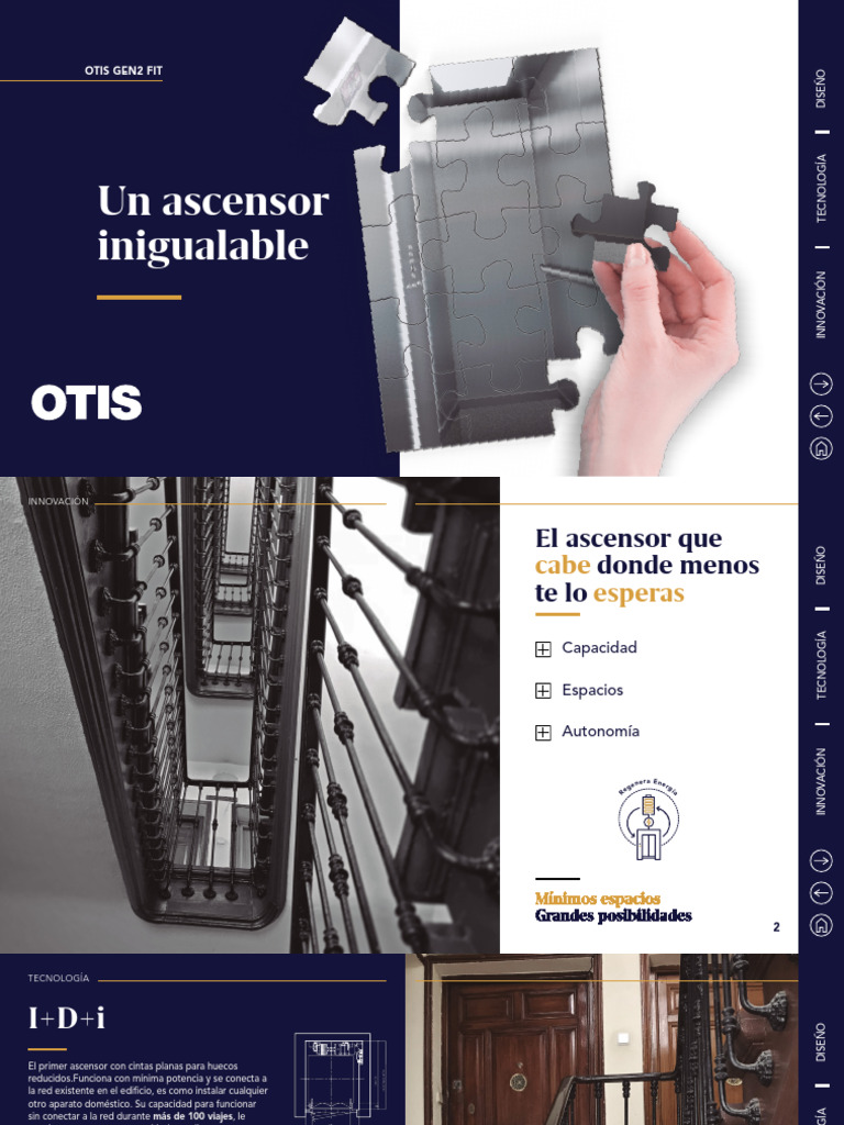 Ascensor Gen2 Fit: Innovación Compacta | PDF | Ascensor