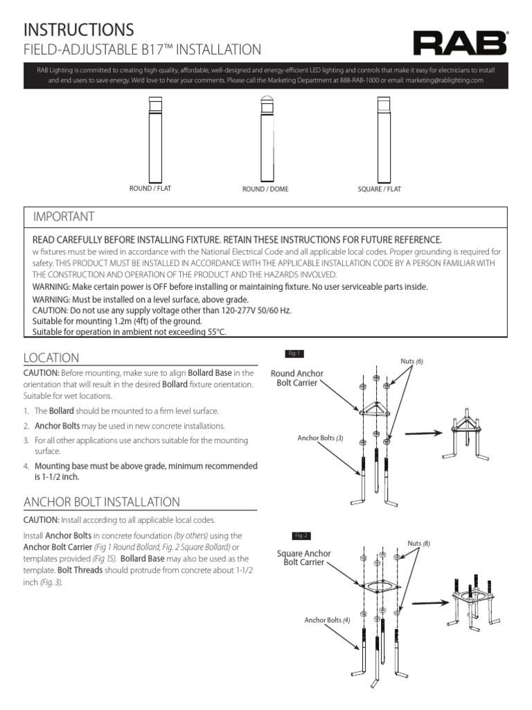 Bollard Installation Part 2 | PDF | Screw | Manufactured Goods
