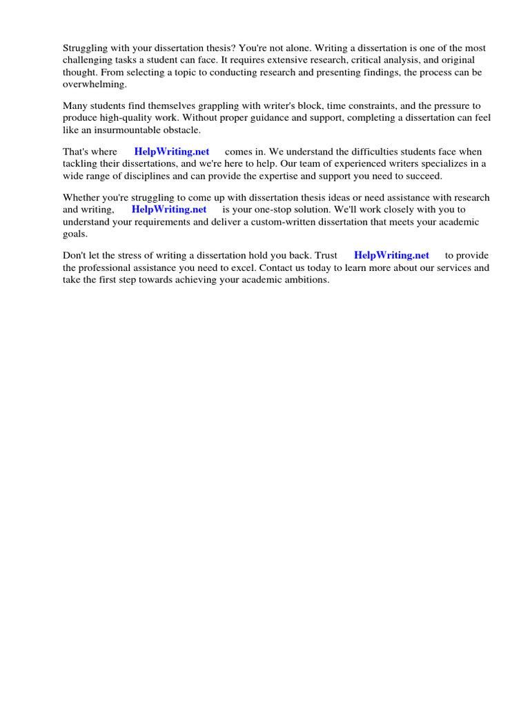 Dissertation Thesis Ideas Pdf Thesis Nursing 4238