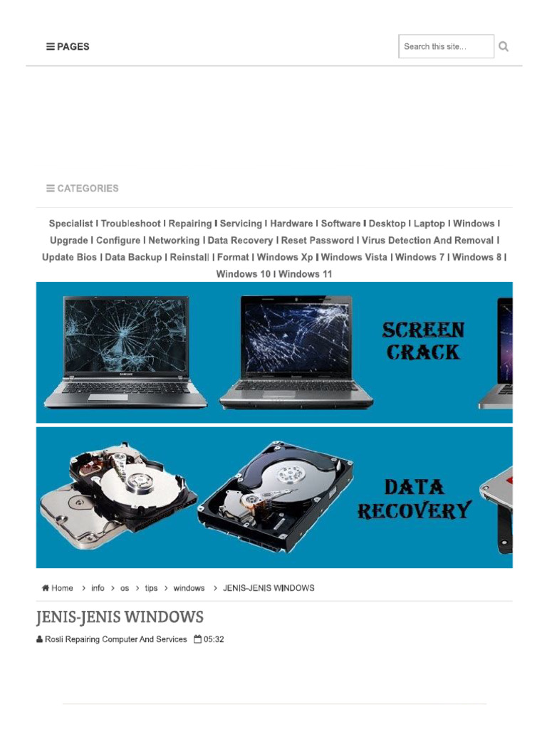 Jenis Jenis Windows | PDF