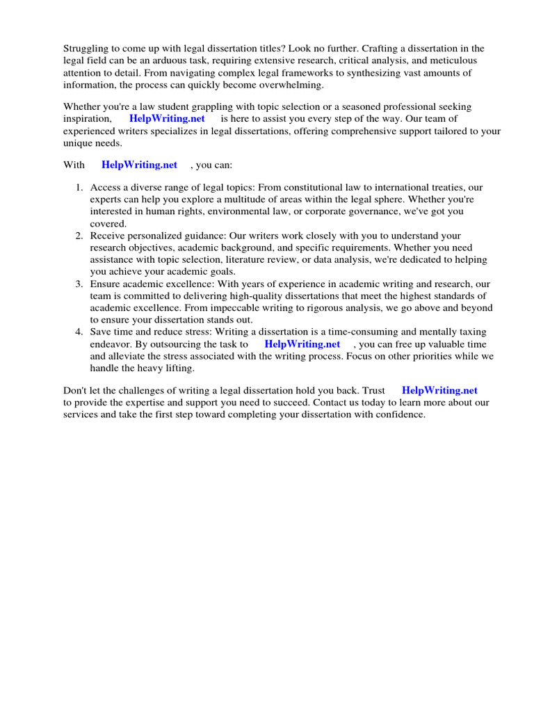 Legal Dissertation Titles | PDF | Thesis | Human Rights