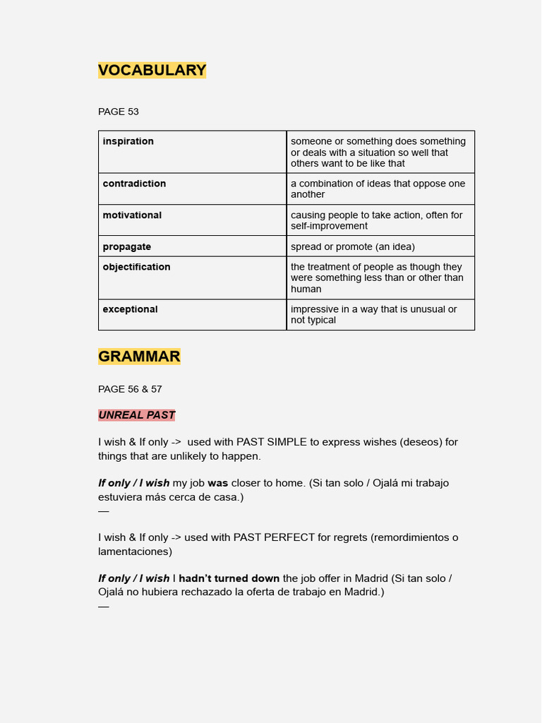 Vocabulary and Grammar Insights | PDF | Linguistics | Grammar