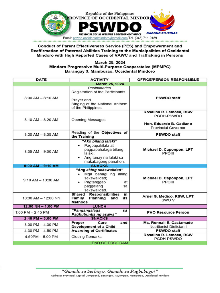 Conduct of Parent Effectiveness Service | PDF