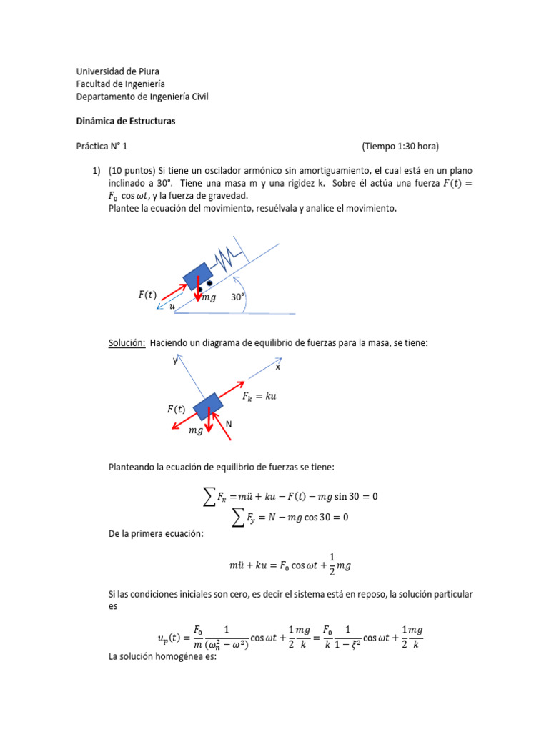 Solución PC01 | PDF | Ecuaciones | Masa