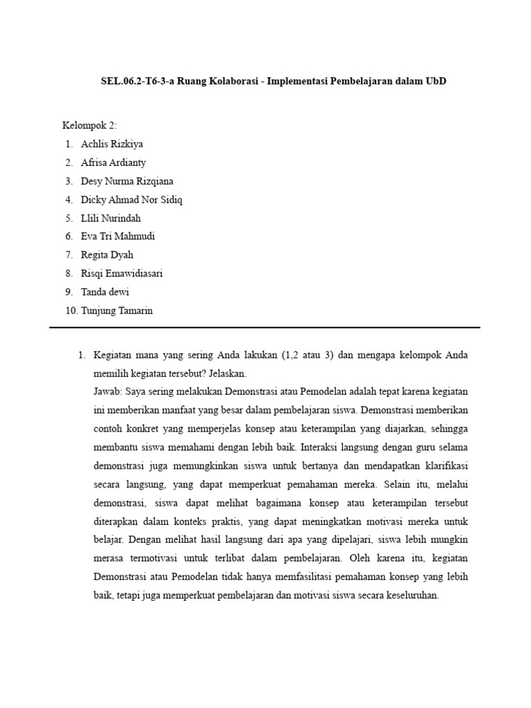 Kelompok 2 Kurikulum Ruang Kolaborasi-1 | PDF