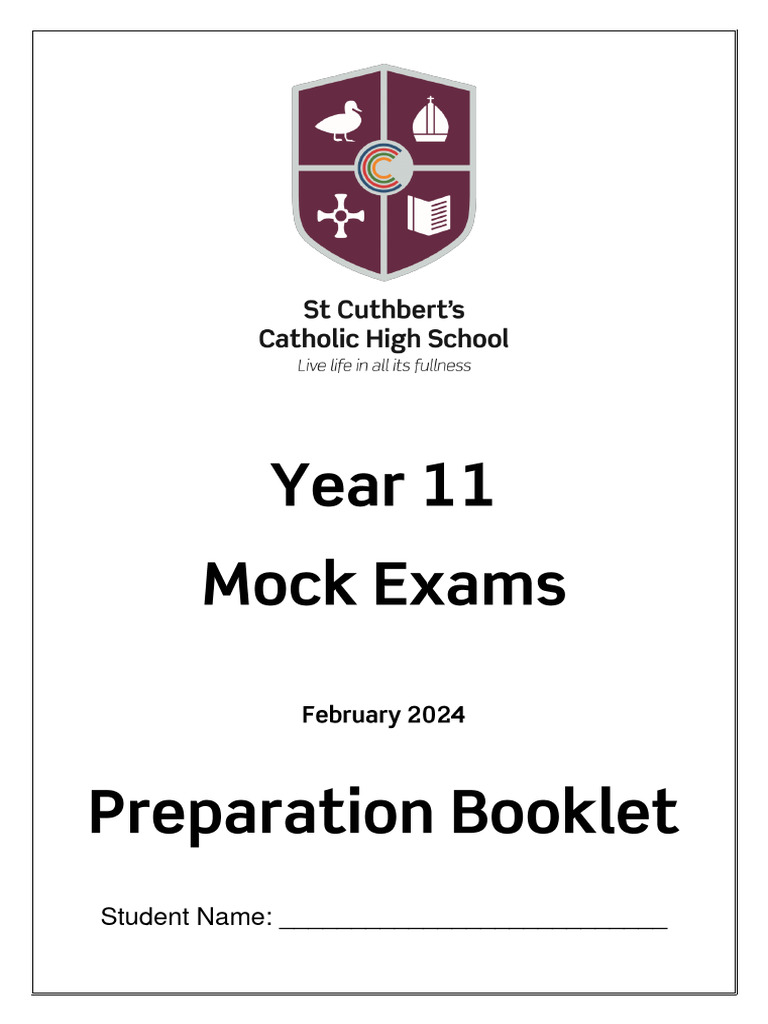 Year 11 Mock Exam Preparation Booklet February 2024 | PDF | Chemical Reactions | Chemical Compounds