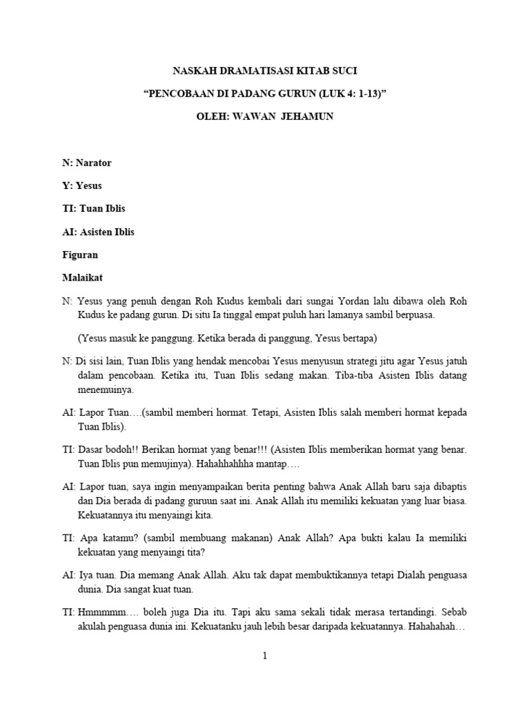 Pencobaan Yesus di Padang Gurun | PDF