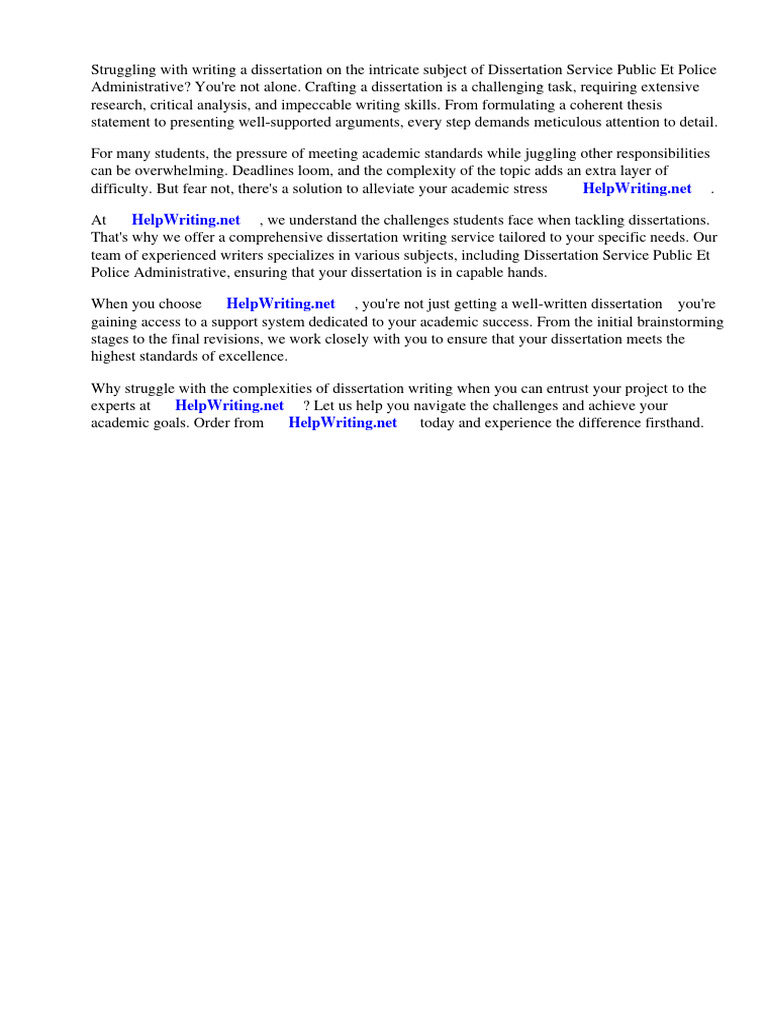 Dissertation Service Public Et Police Administrative | PDF | Thesis ...