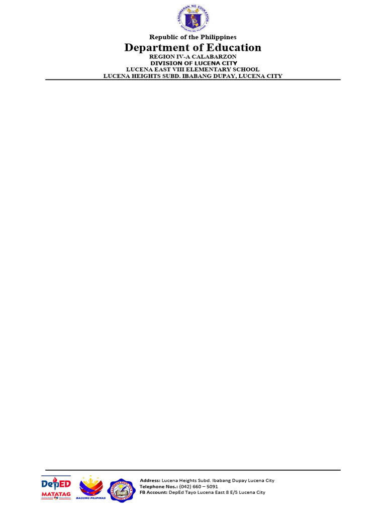 LONG PORTRAIT BLANK TEMPLATE MATATAG BAGONG PILIPINAS New | PDF