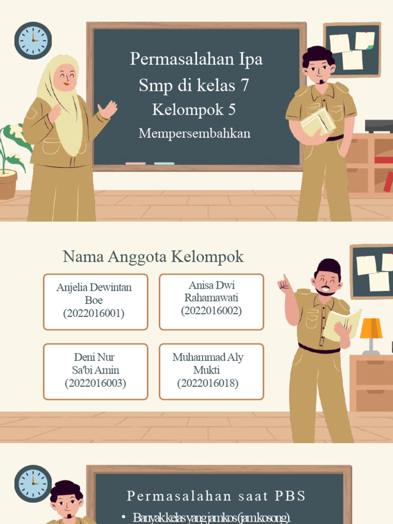 Presentasi Pertemuan Orang Tua Murid Dan Guru Kelas Cokelat Ilustratif ...