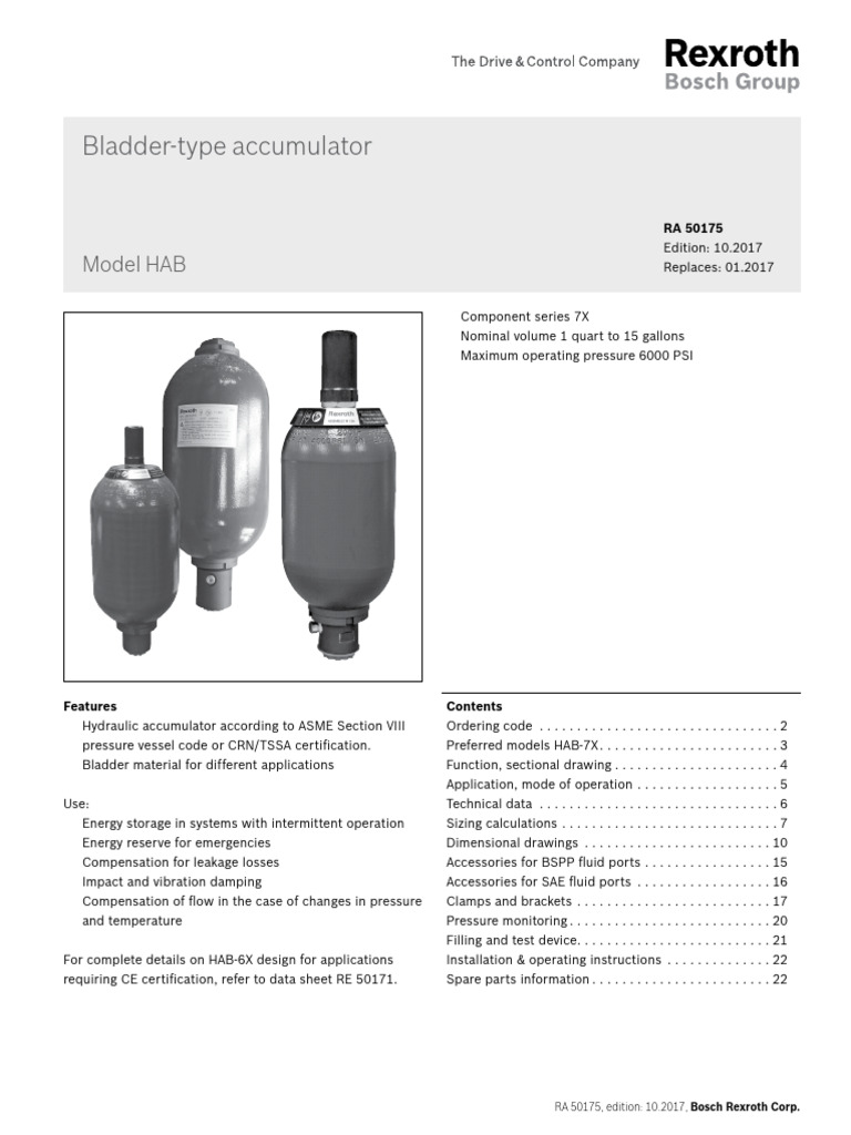 Bladder Type Accumulator | PDF | Gases | Heat