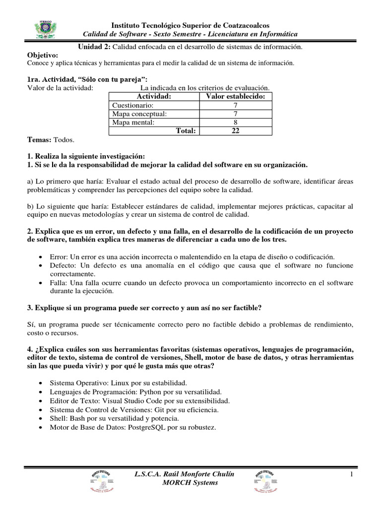 Primera Actividad de la Unidad 2, Calidad enfocada al desarrollo de ... Primera Actividad de la Unidad 2, Calidad enfocada al desarrollo de ...