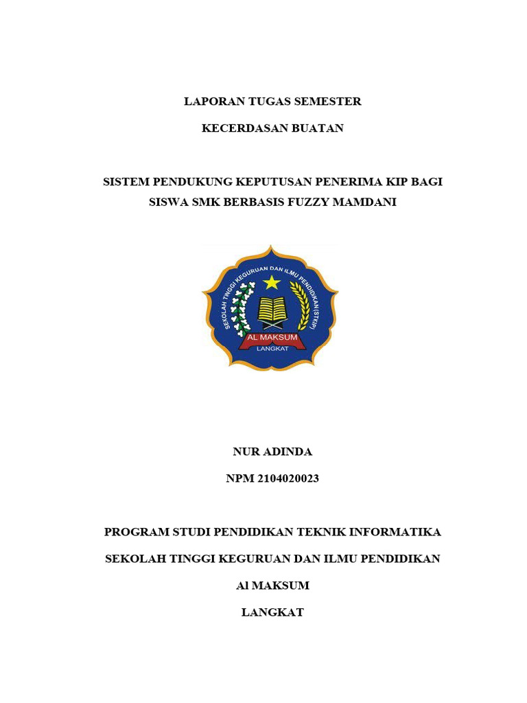 Laporan Tugas Akhir Semester (Nur Adinda) Final | PDF