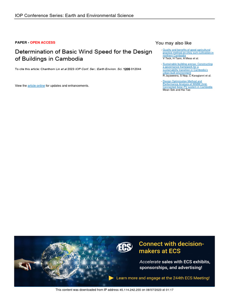 Determination of Basic Wind Speed For The Design o | PDF | Wound | Wind ...