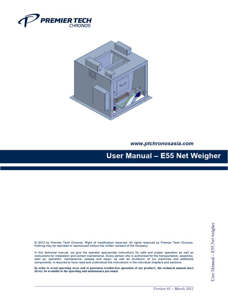 E55 Net Weigher - User Manual | PDF | Mechanical Engineering ...