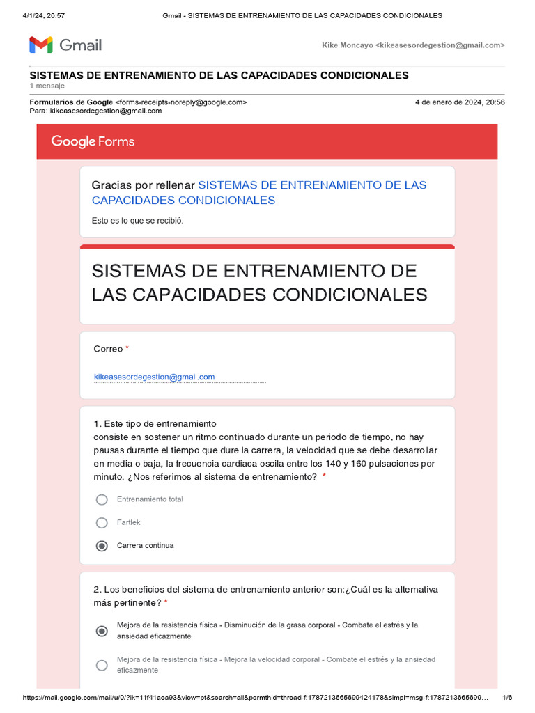 Gmail - Sistemas de Entrenamiento de Las Capacidades Condicionales 2224 | PDF | Flexibilidad ...
