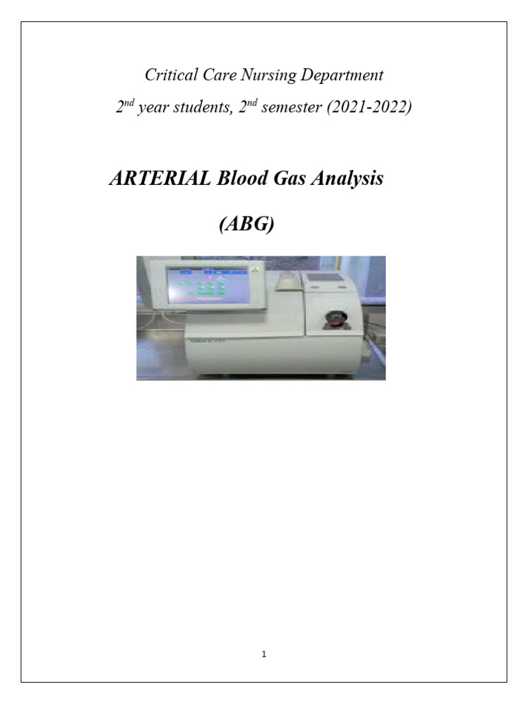 Abg 2021-2022 | PDF | Medical Specialties | Clinical Medicine