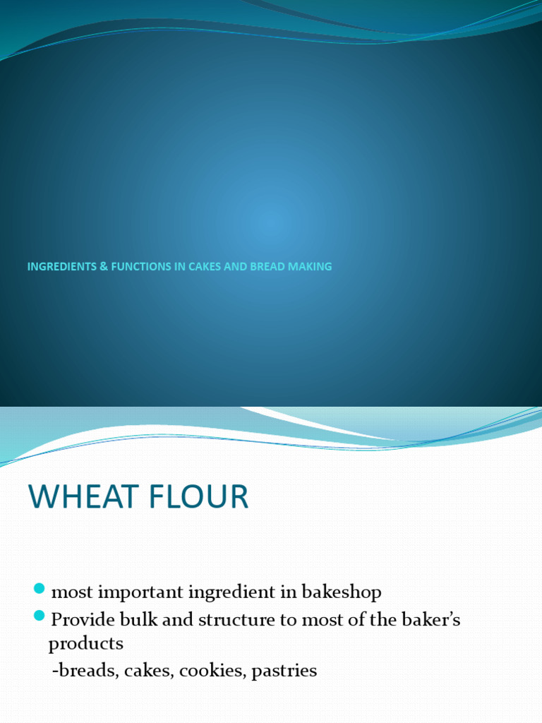 Ingredients & Functions | PDF | Chocolate | Flour
