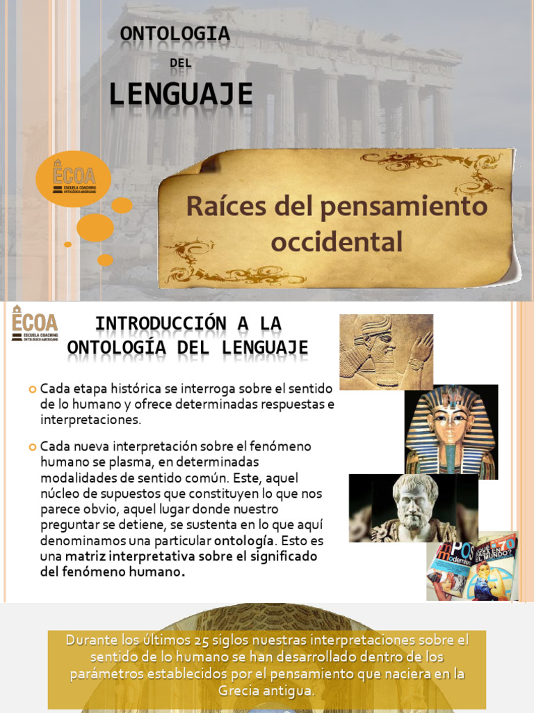 11 Ontología Del Lenguaje - Raíces Del Pensamiento Occidental | PDF ...
