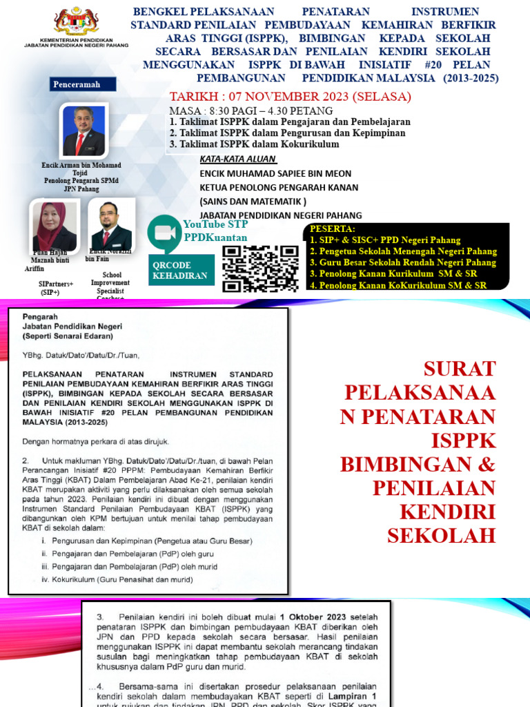 BK Penataran Isppk Peringkat Negeri Pahang 2023 | PDF