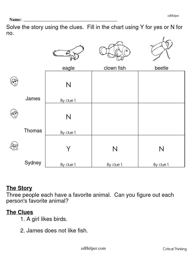 logic-critical-thinking-worksheets-grade-1-book1 | PDF