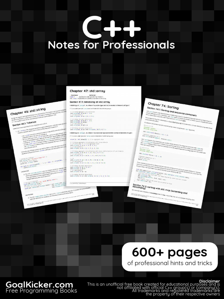 C++ Notes For Professionals - 600+ Pages of Professional Hints and ...