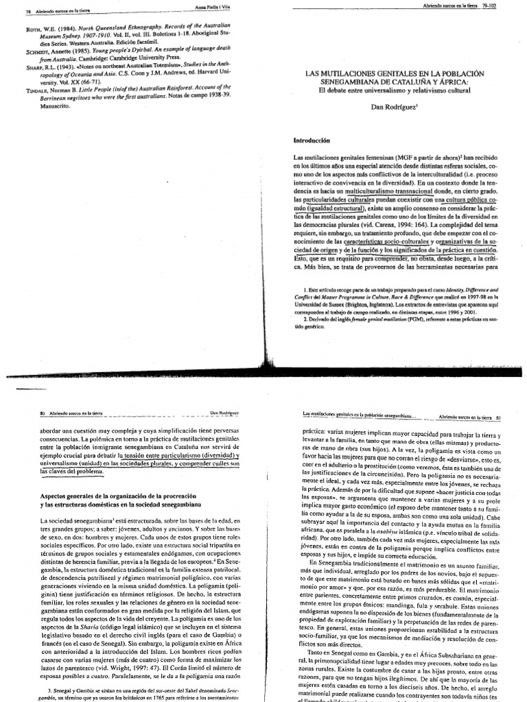 Dan Rodríguez. Las Mutilaciones Genitales | PDF
