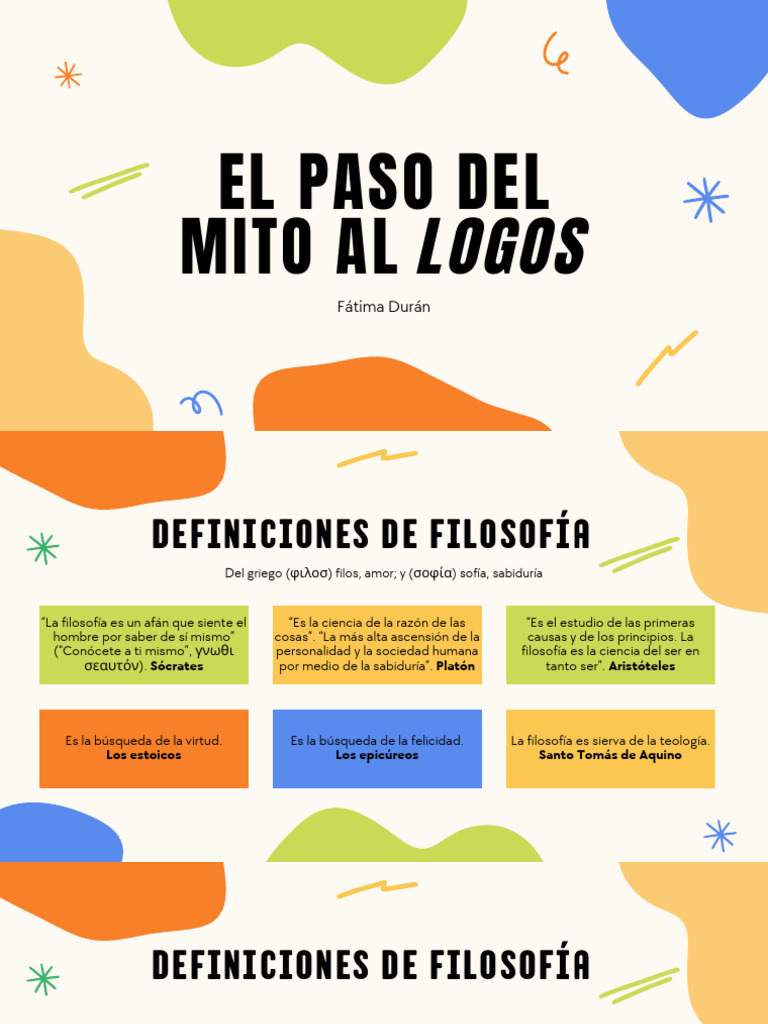 El paso del mito al logos | PDF | Conocimiento | Razón