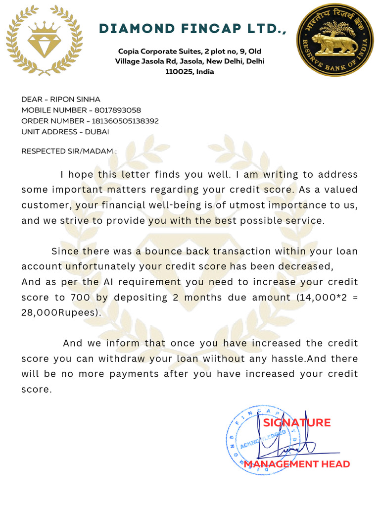 Credit Score Alert: Action Required | PDF