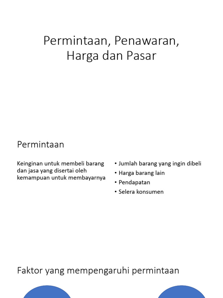 7.permintaan, Penawaran, Harga Dan Pasar | PDF