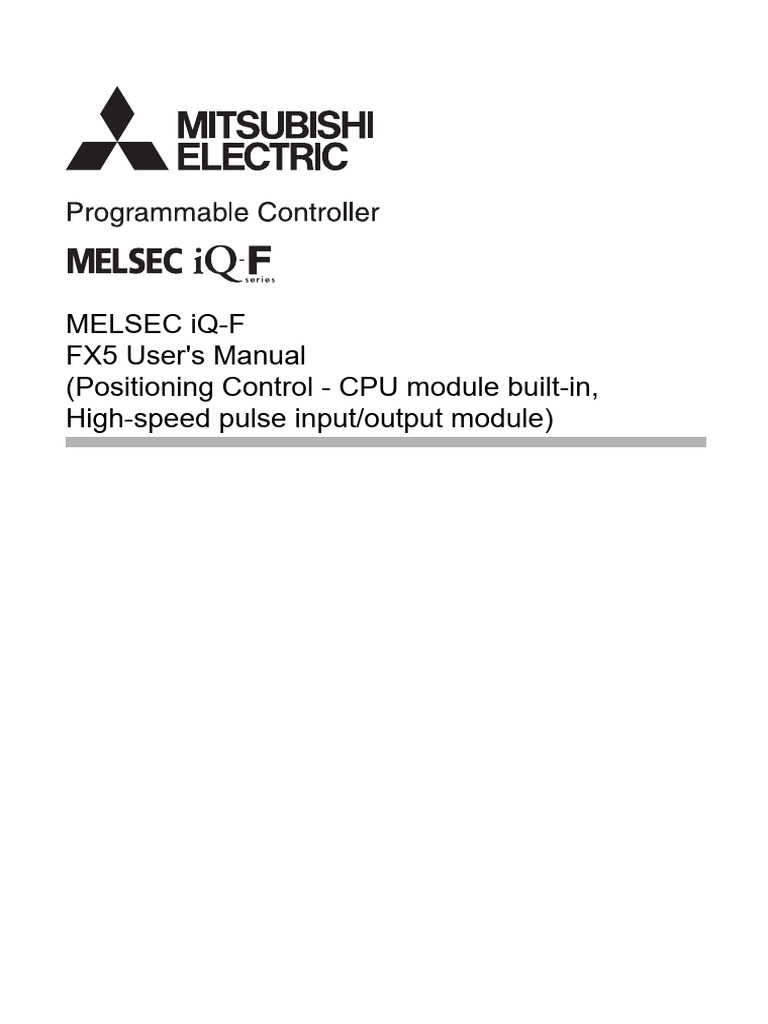 Positioning Control Fx5u | PDF | Programmable Logic Controller | Power ...