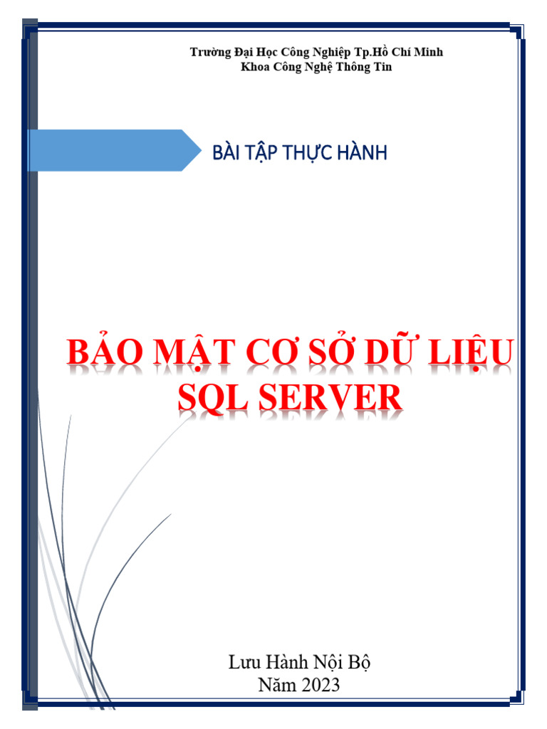2024 01 09 BTTHBMCSDL SQL DaiHoc V2 | PDF