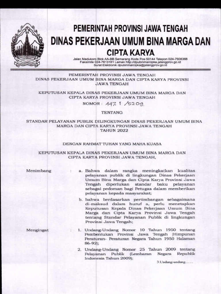 Standar Pelayanan 2022 CMP | PDF