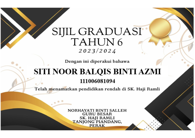 Sijil Graduasi | PDF