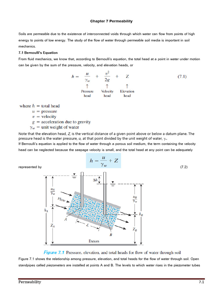 CH7 Permeability | PDF | Earth Sciences | Civil Engineering