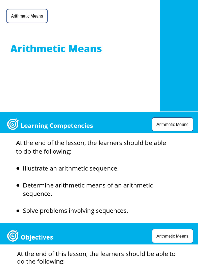 Lecture 5 - Arithmetic Mean | PDF | Mean | Arithmetic