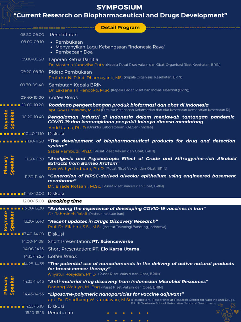 Leaflet - (Mini) Symposium | PDF | Drugs | Health Sciences