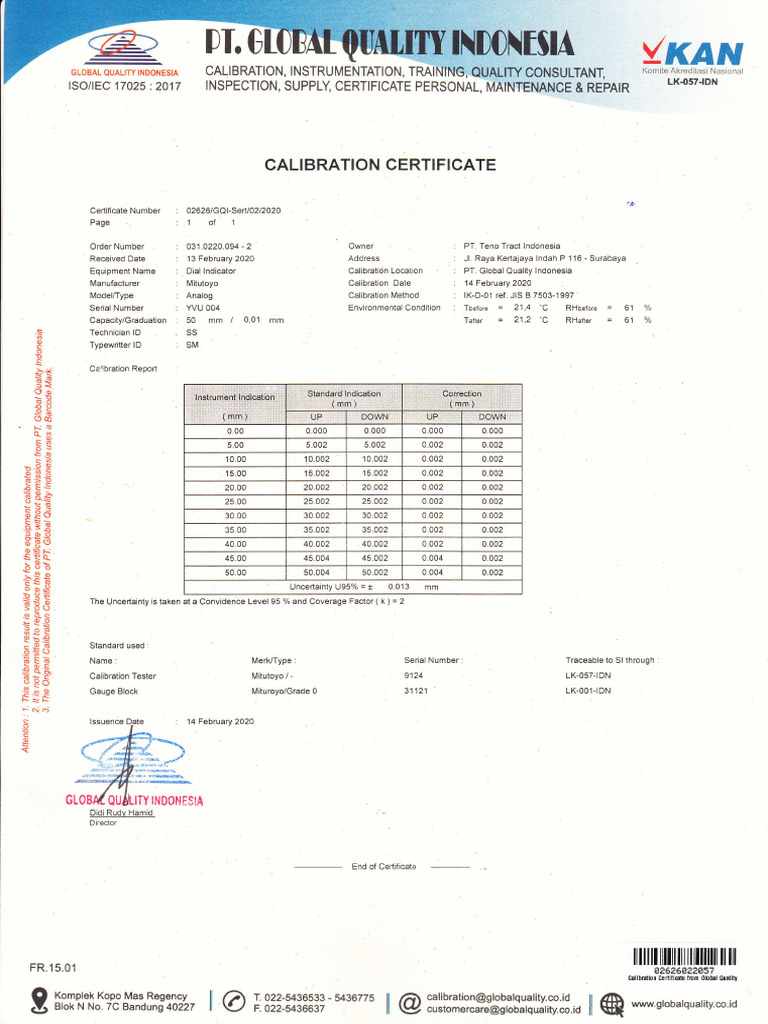 Kalibrasi SLT | PDF | Calibration | Metrology