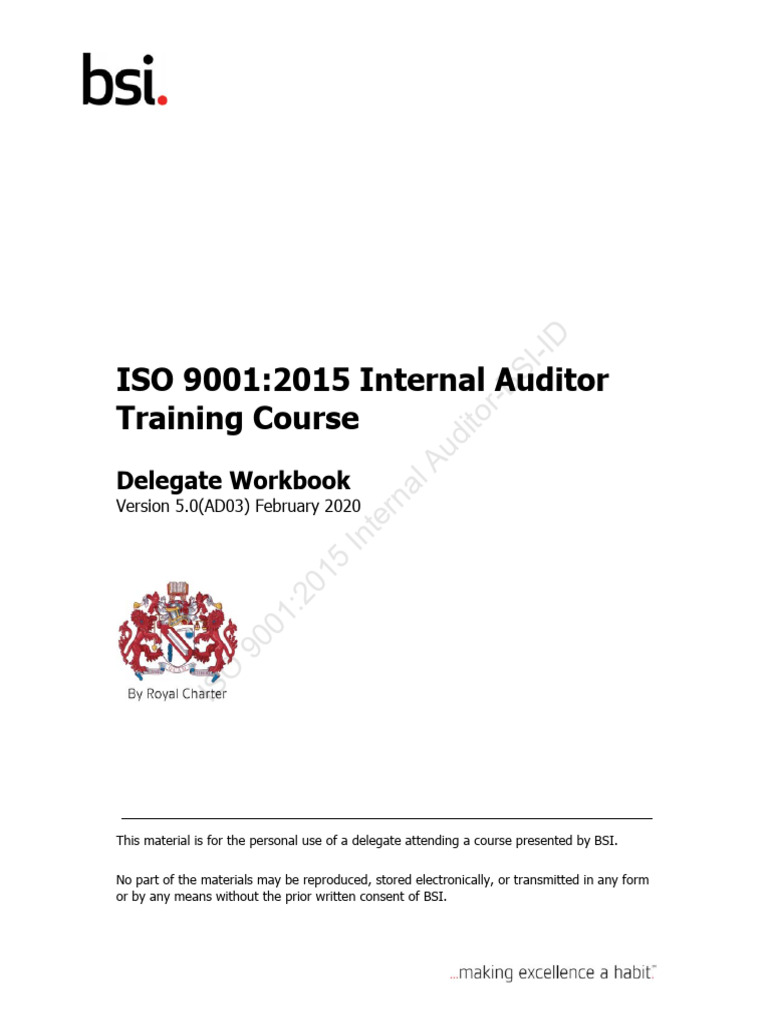 ISO 9001:2015 Auditor Training Guide | PDF | Audit | Iso 9000