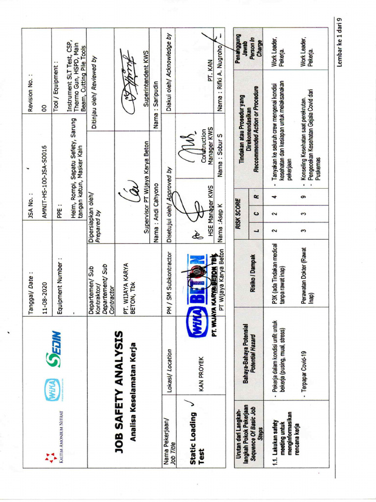 JSA 0016 Static Loading Test | PDF